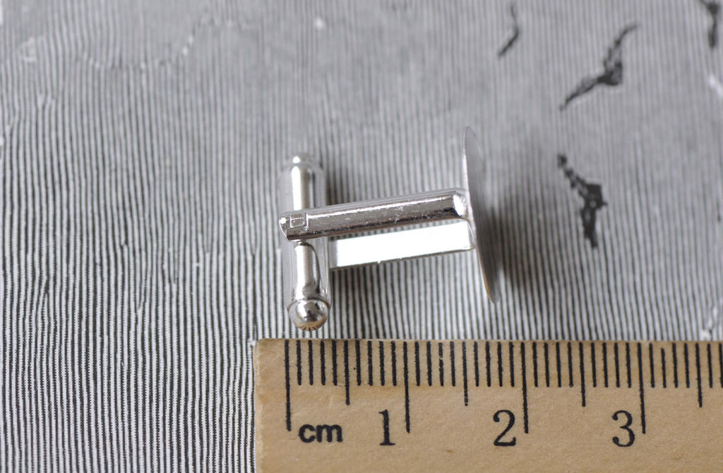 Silver Cuff Link Cufflink Blanks 15mm Pad Set of 10 (5 Pairs) A7938 ...